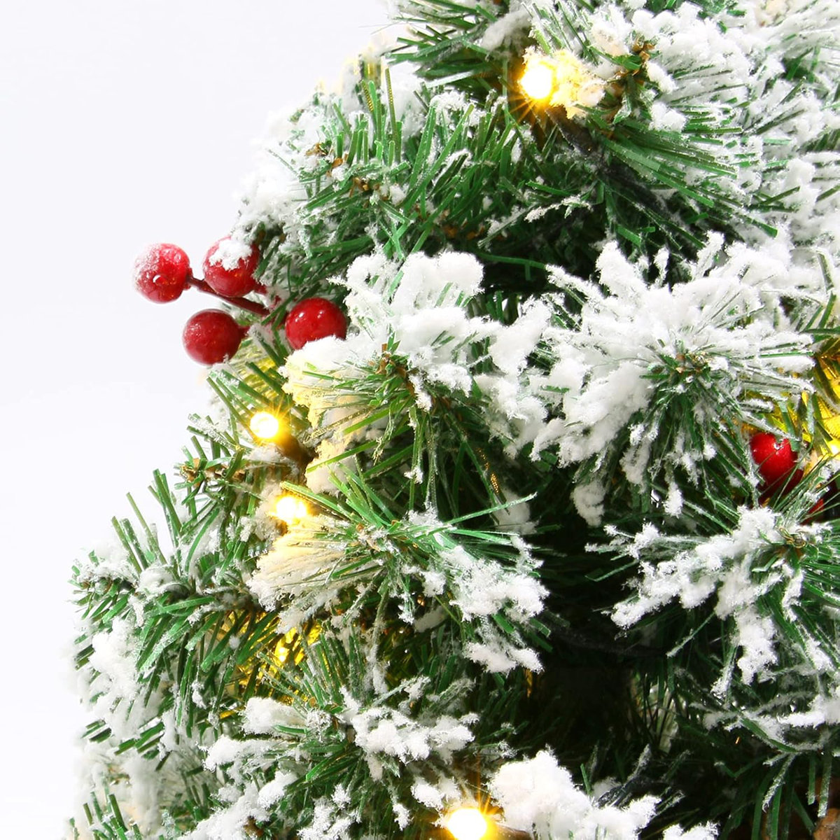 The Holiday Aisle® Snow Flocked Christmas Tree Artificial Mini Christmas Tree Pine Tree Indoor ...
